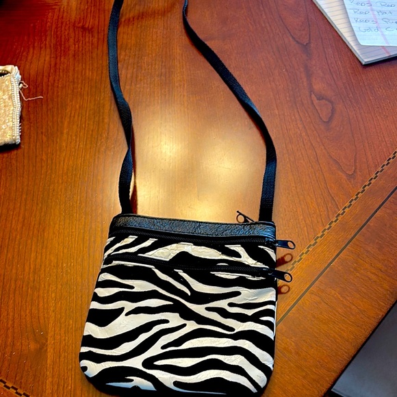 Bags | Zebra Print Leather Shoulder Bag | Poshmark